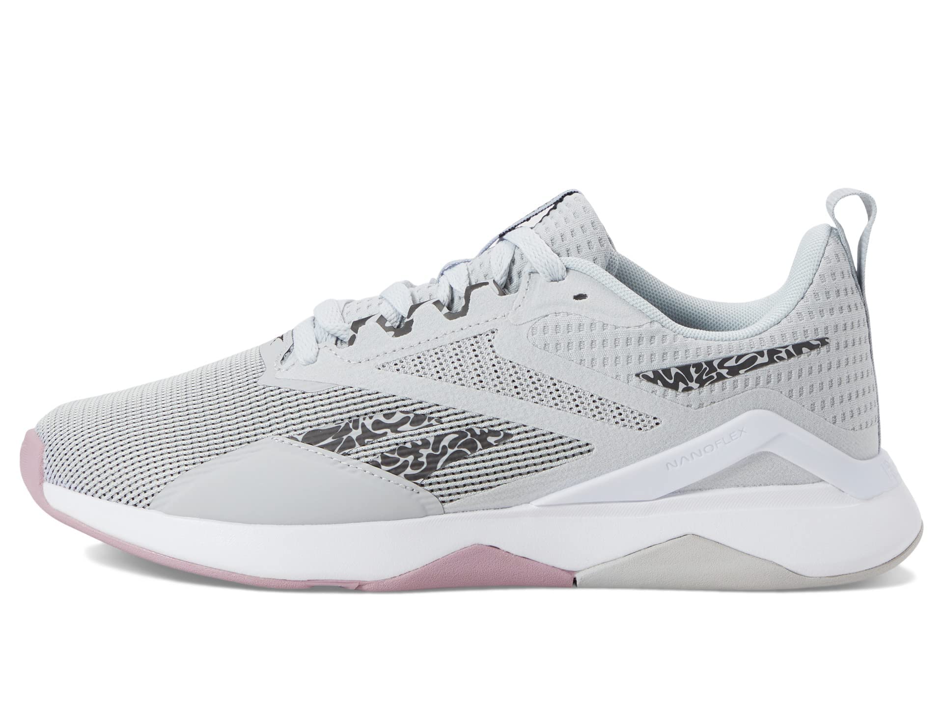 Reebok Women's Nanoflex TR 2.0 Cross Trainer, Pure Grey/White/Black, 8.5