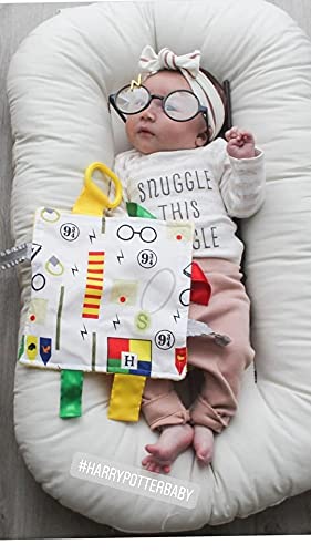 Lovey Chew Blanket Crinkle Toy Tag Square Sensory by Baby Jack (Wizard)