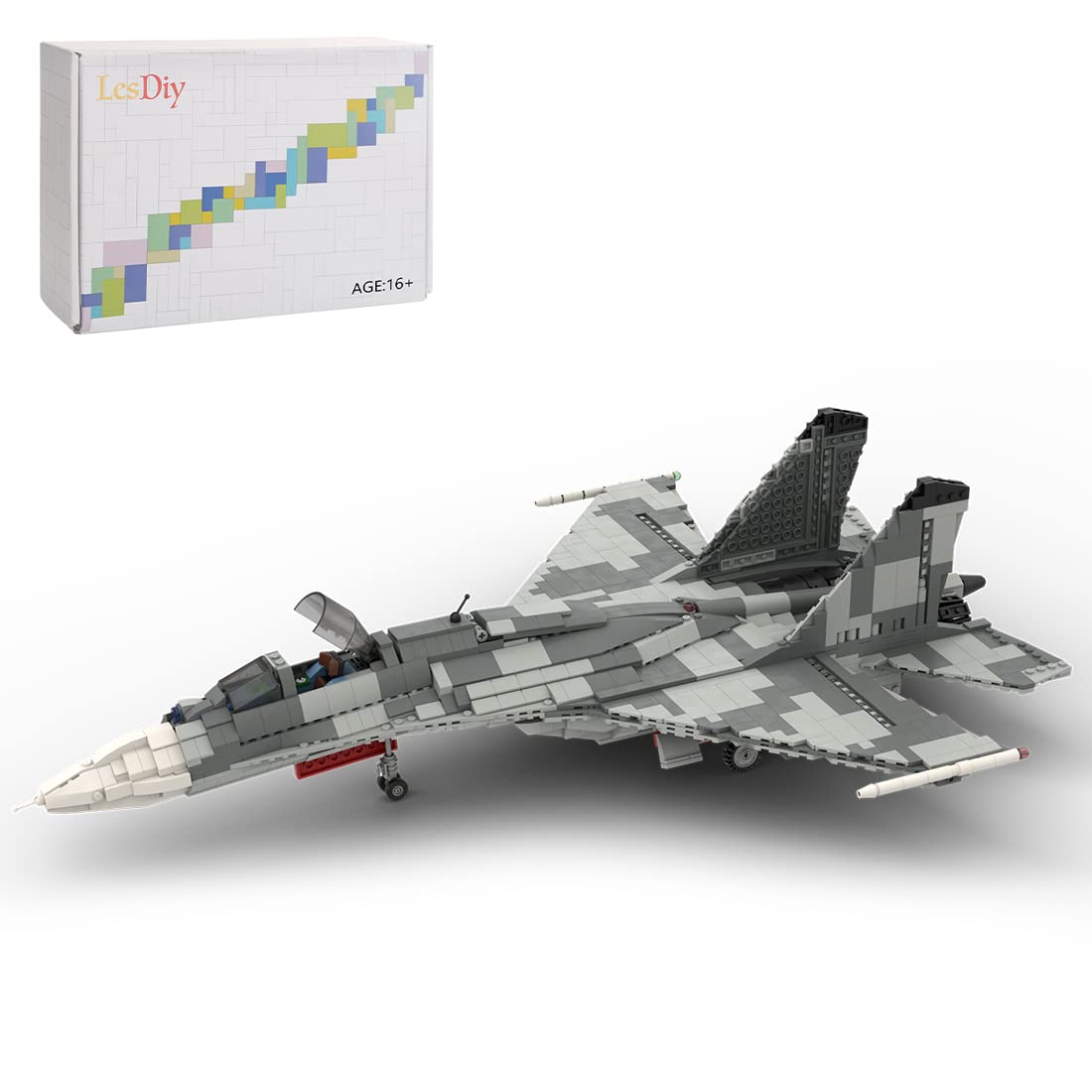 Topoo Military Aircraft Building Toy Sets Airplane Building Kit Battle Bricks WW2 Armored Fighter Model Compatible with Lego Technic City - MOC-36720 (1659 Pieces)