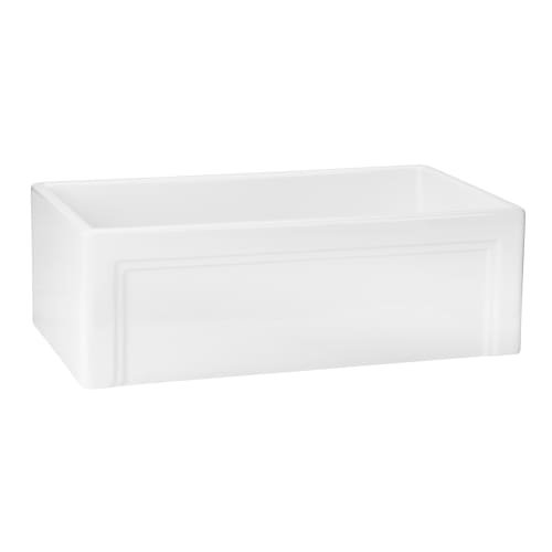 Miseno MNO33201FC Inferno 33" Single Basin Farmhouse Fireclay Kitchen Sink - White
