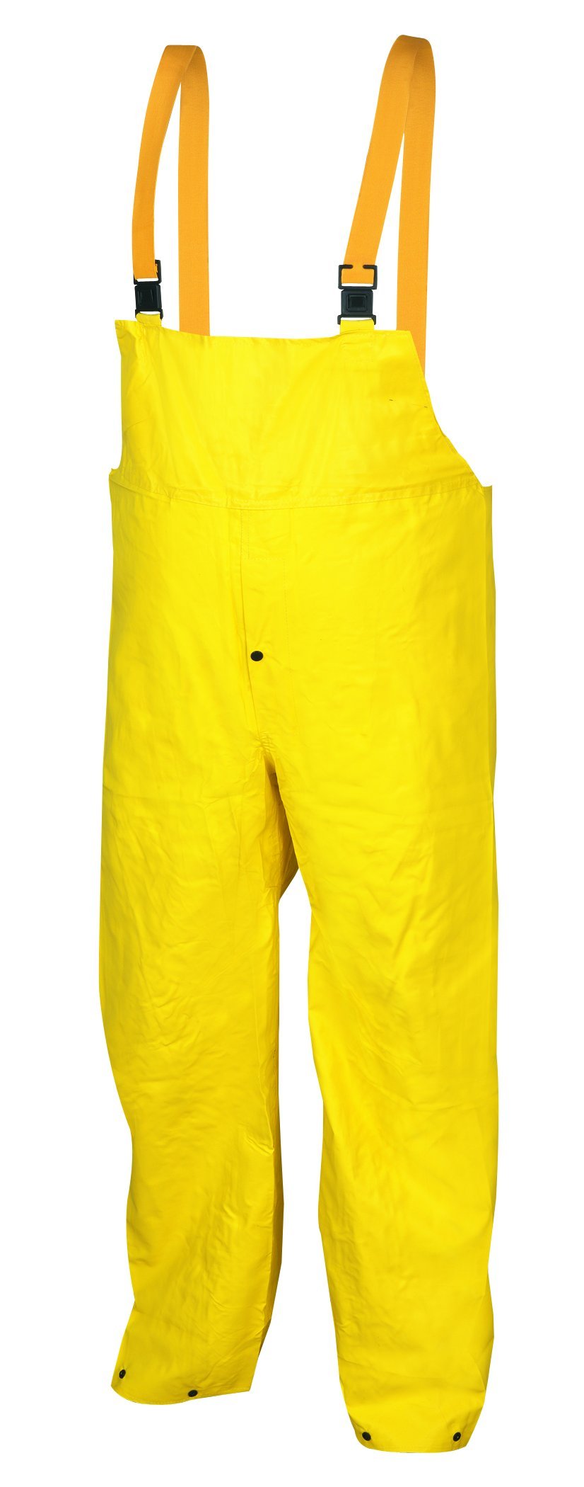 MCR Safety 800BPL Concord Neoprene/Nylon Flame Resistant Bibbed Pant with Snap Fly Front, Yellow, Large