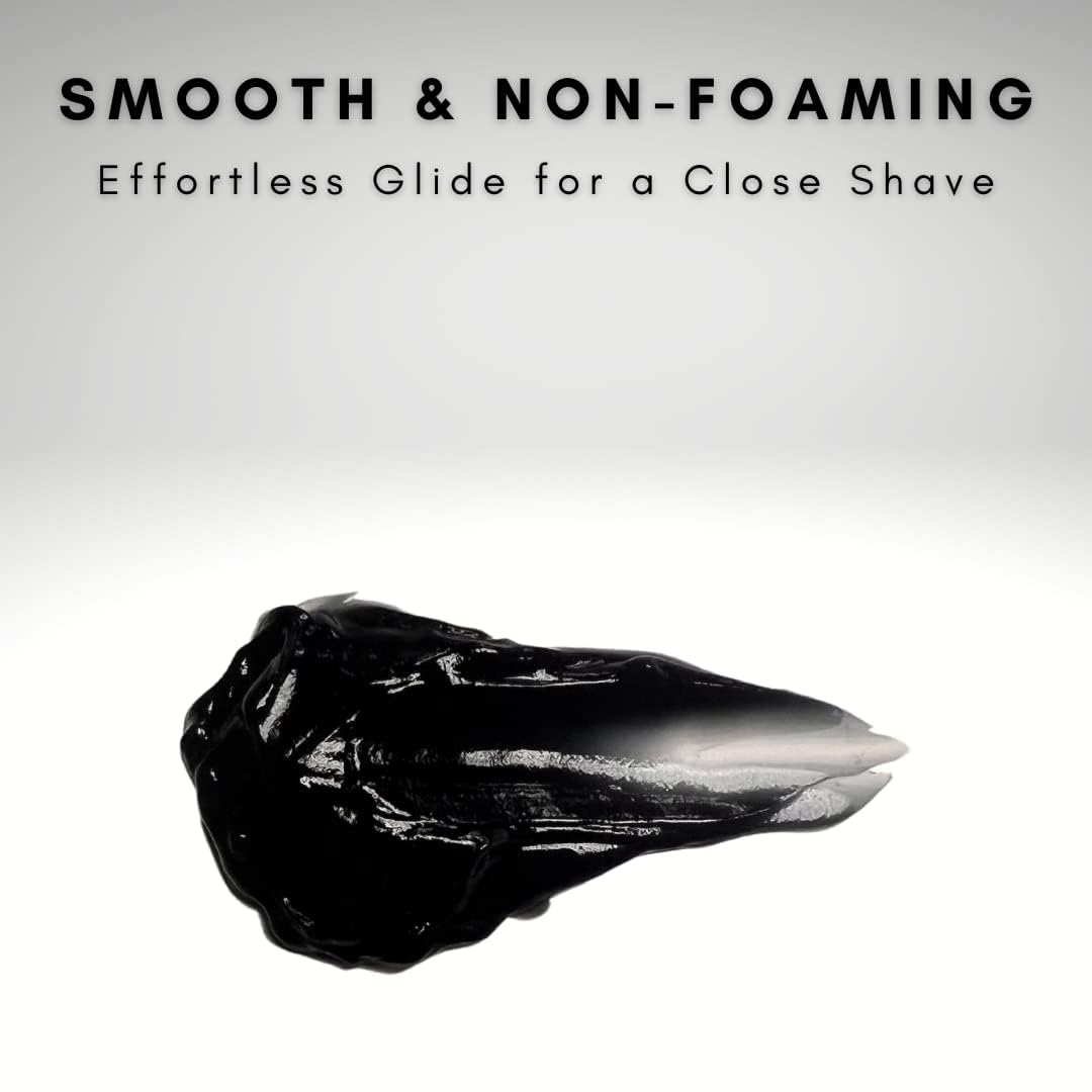 OMWAH Activated Charcoal Barber Shaving Gel Straight Razor Shave Gel (16.9 oz.)