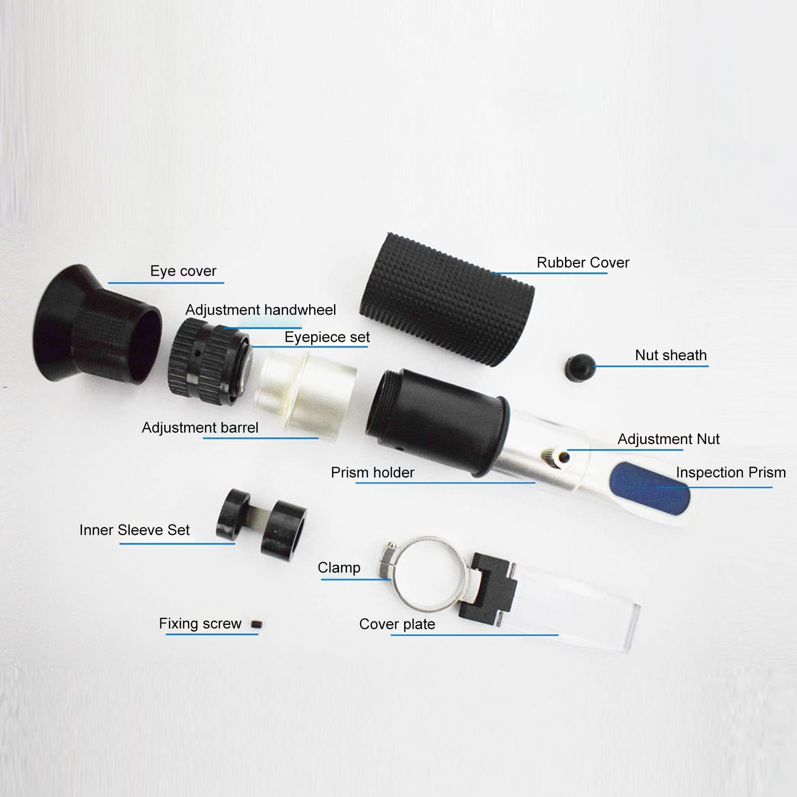 Sugar Refractometer Tester Wear Proof ATC Brix Meter Refractometer for Factory
