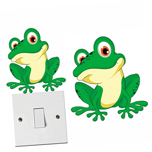 UTHCLO 3pcs Decor Lovely Store for Frog Room Home Decals Switch Removable Sticker Stickers Background Living Wall Bedroom Mural