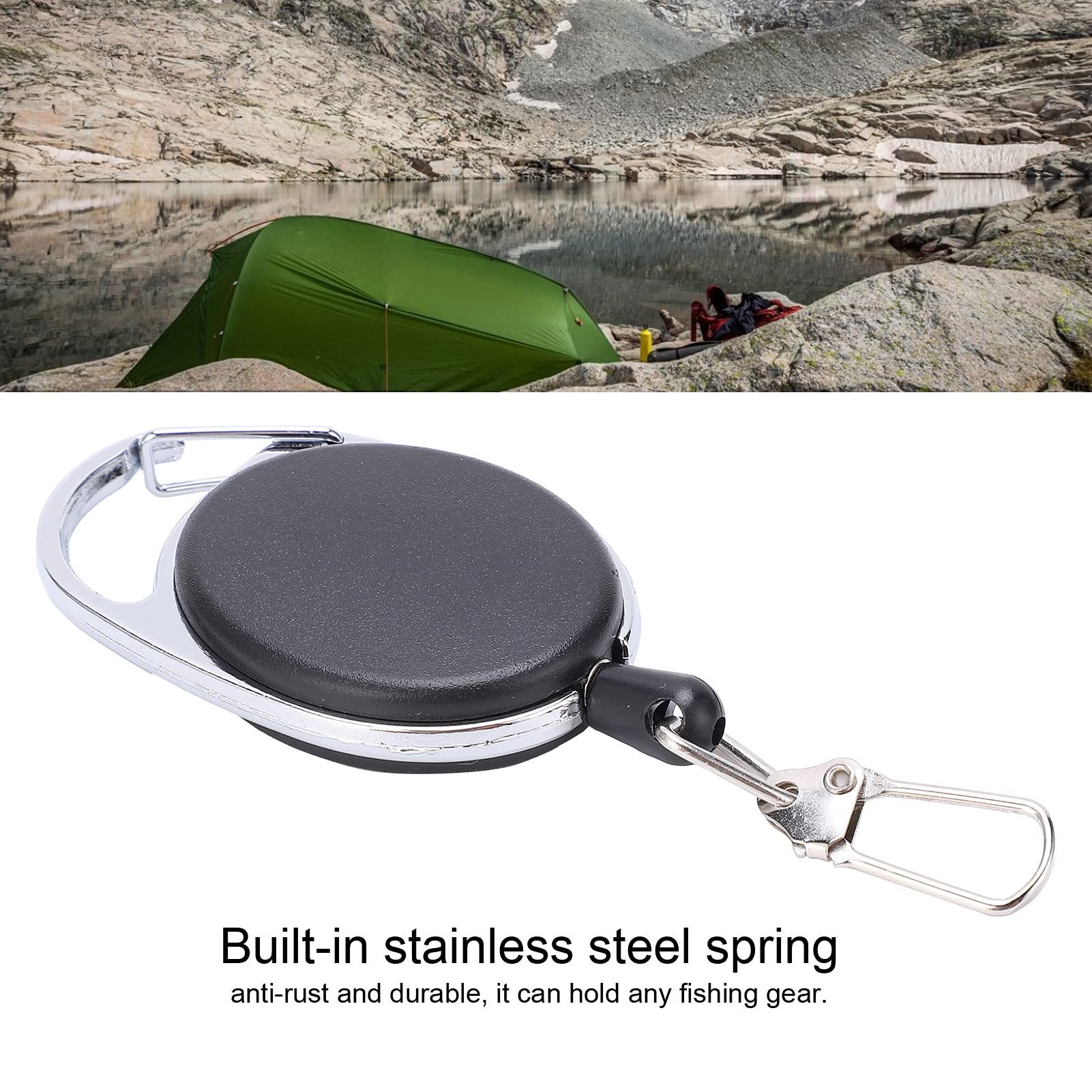 Shanrya Retractable Anglers Combo Tool Holder, Fly Fishing Accessory Fly Fishing Anglers Tool Fly Fishing Tool Retractor for Camping