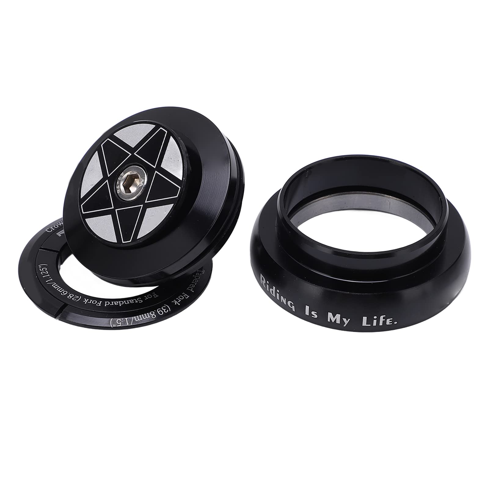 Shanrya Road Bike Headset Bearings, CNC Process Smoother Surfaces Flexible Rotation Mountain Bike Bowl Group Rust Proof for Road