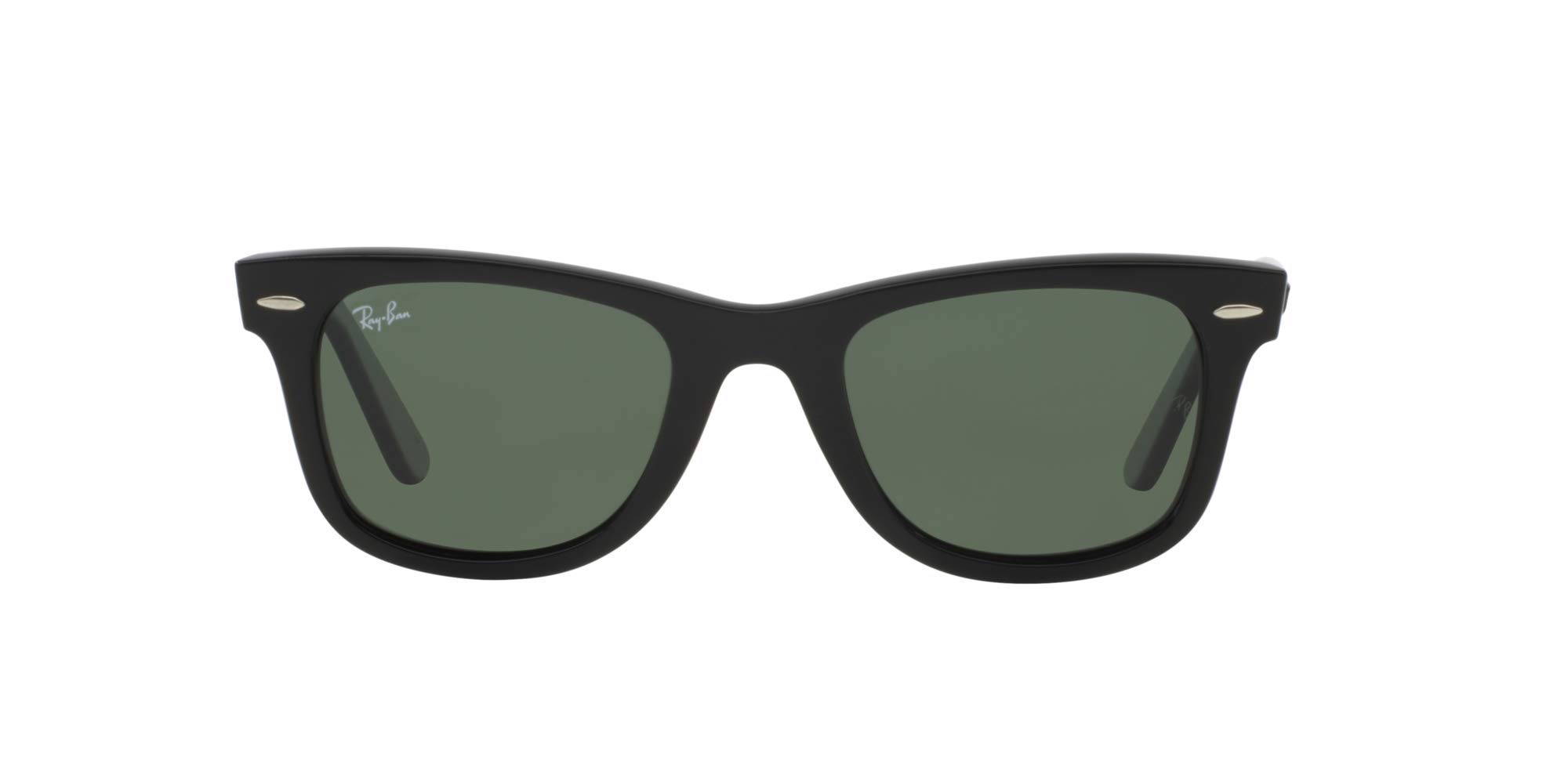 Ray-Ban RB2140 Original Wayfarer Sunglasses + Vision Group Accessories Bundle,unisex-adult (Black/Crystal Green (901), 50)