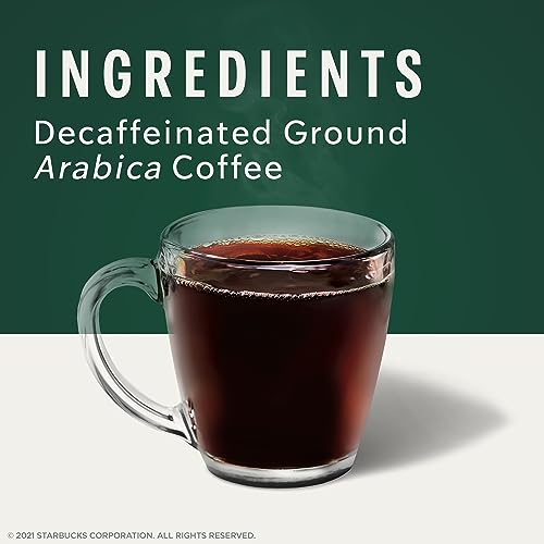 Starbucks Ground Coffee—Medium Roast Coffee—Decaf Pike Place Roast—100% Arabica—3 bags (12 oz each)