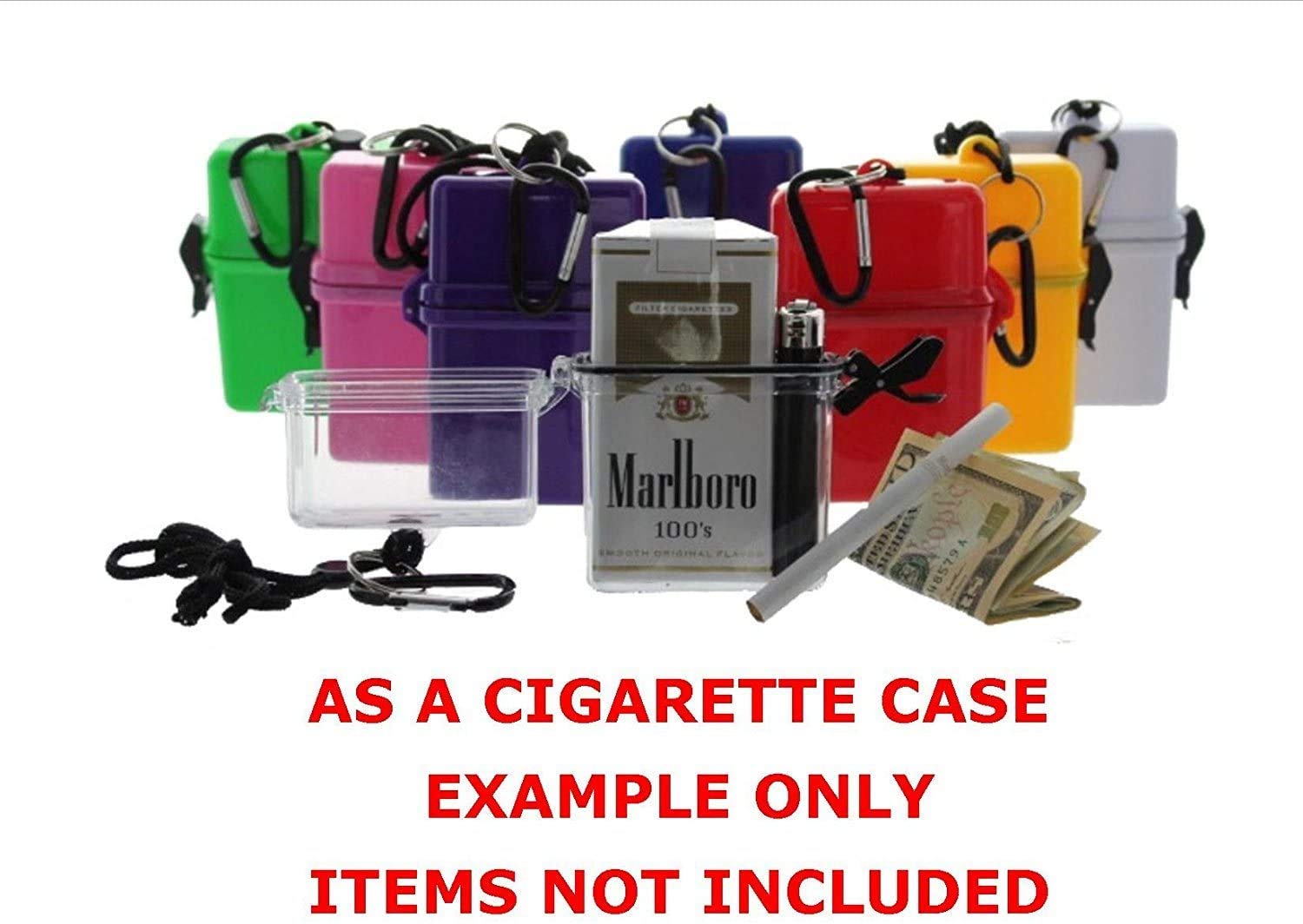 Readi USA Blue Waterproof (Spills & Splashes) Dry Box Case- Beach, Boat & Pool - Money, Id, Key's Cigarettes N More - Travel Camping Hiking Geocache First Aid Organization & Security