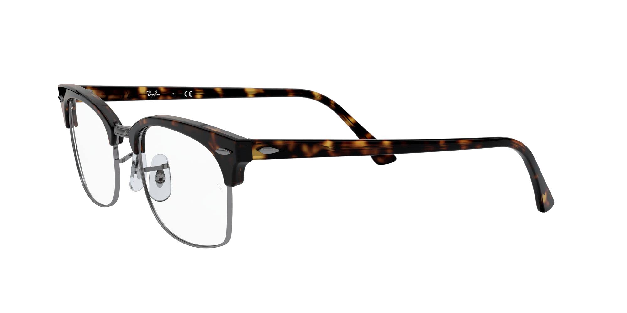 Ray-Ban RX3916V Clubmaster Square Prescription Eyeglass Frames, Havana/Demo Lens, 52 mm
