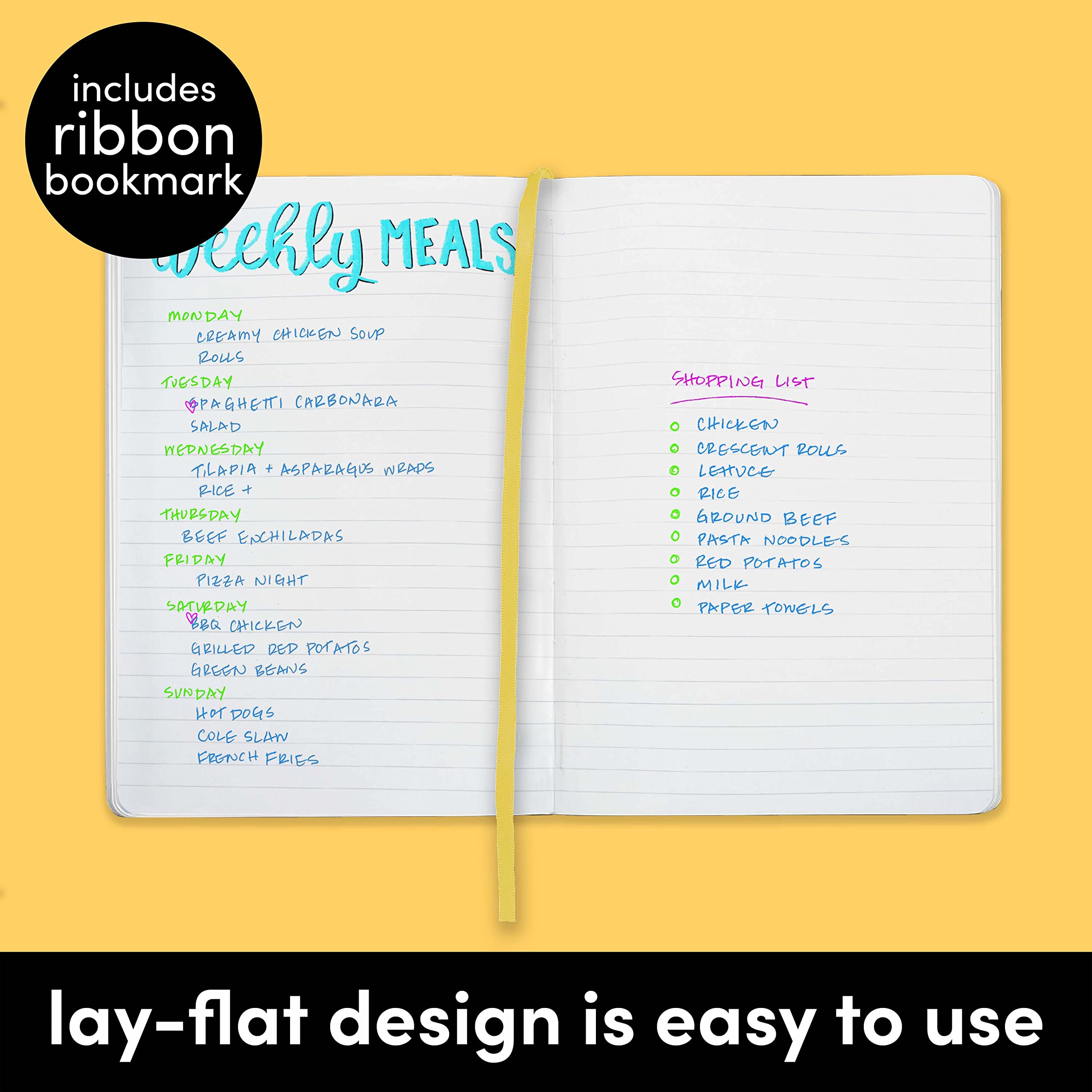 PAPERAGE Lined Journal Notebook, (Mustard Yellow), 160 Pages, Medium 5.7 inches x 8 inches - 100 GSM Thick Paper, Hardcover