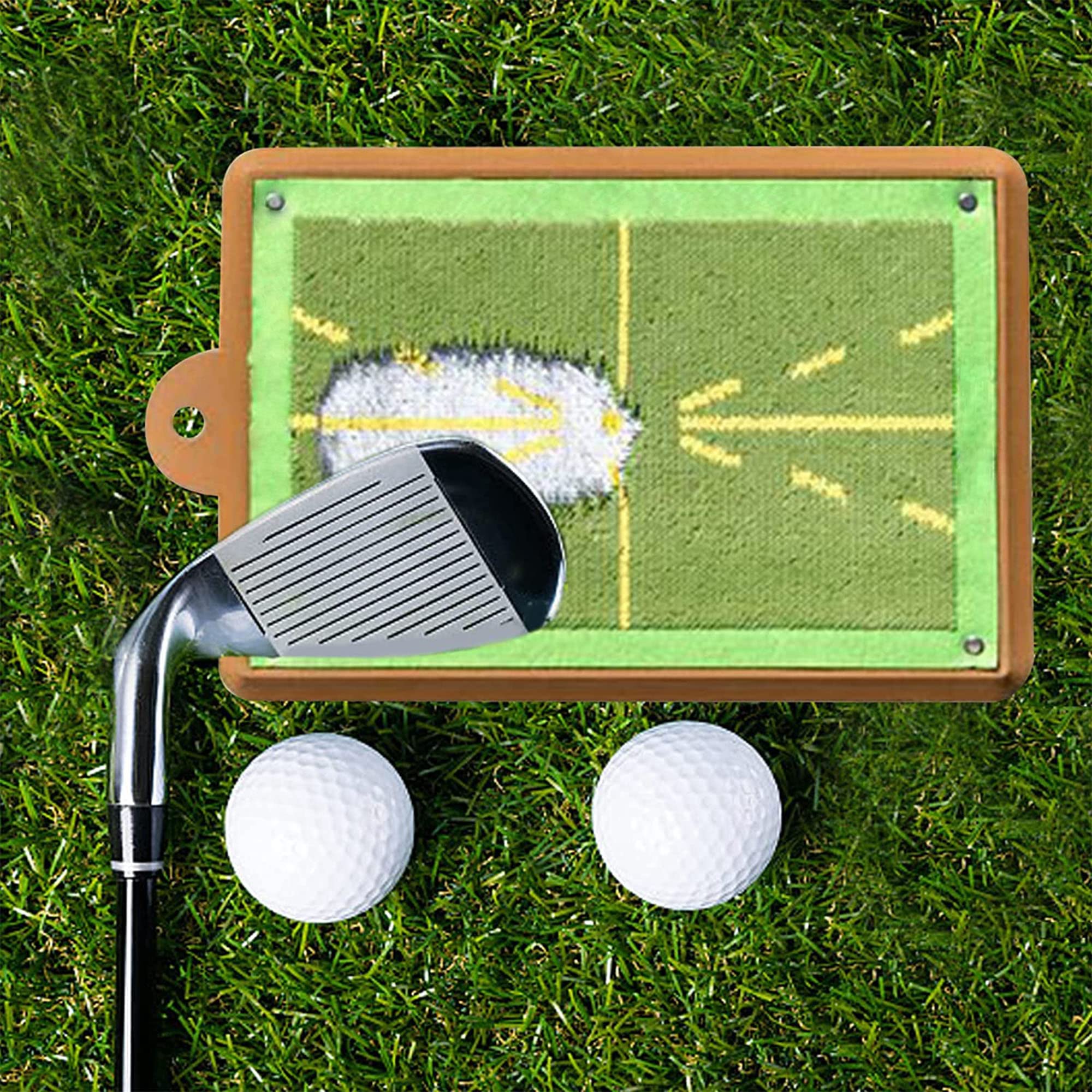 Sunwhat Golf Training Mat for Swing Detection Batting, Swing Path and Correct Hitting Posture Golf Practice Mat for Indoor/Outdoor, Golf Training Aid Equipment