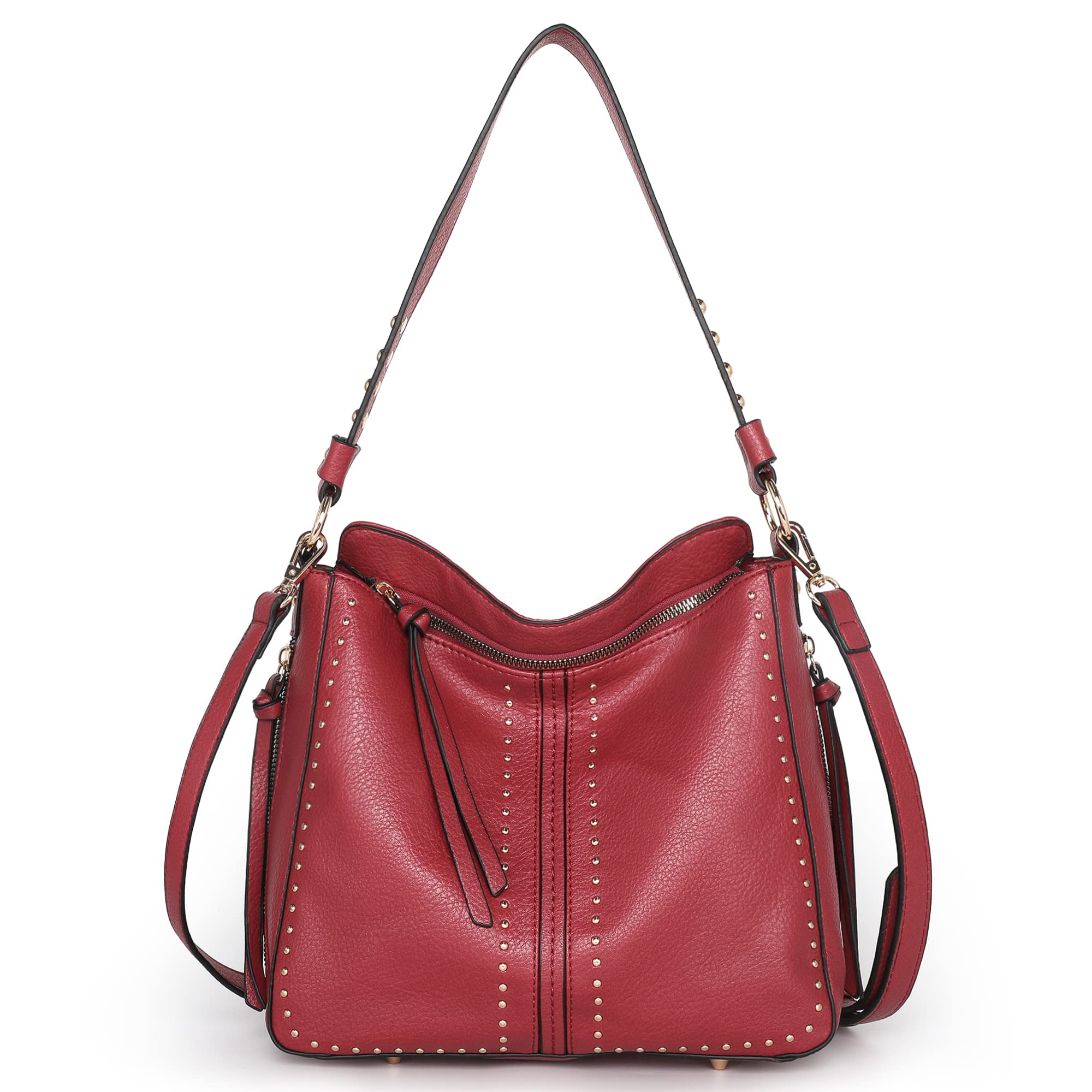 Montana West Tote Bag for Women Hobo Purses Leather Handbags Satchel Bags Red MWC-1001S-3RD