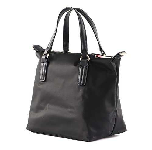 Tommy Hilfiger Women POPPY SMALL TOTE APPLIQUE Tote, Black, One Size