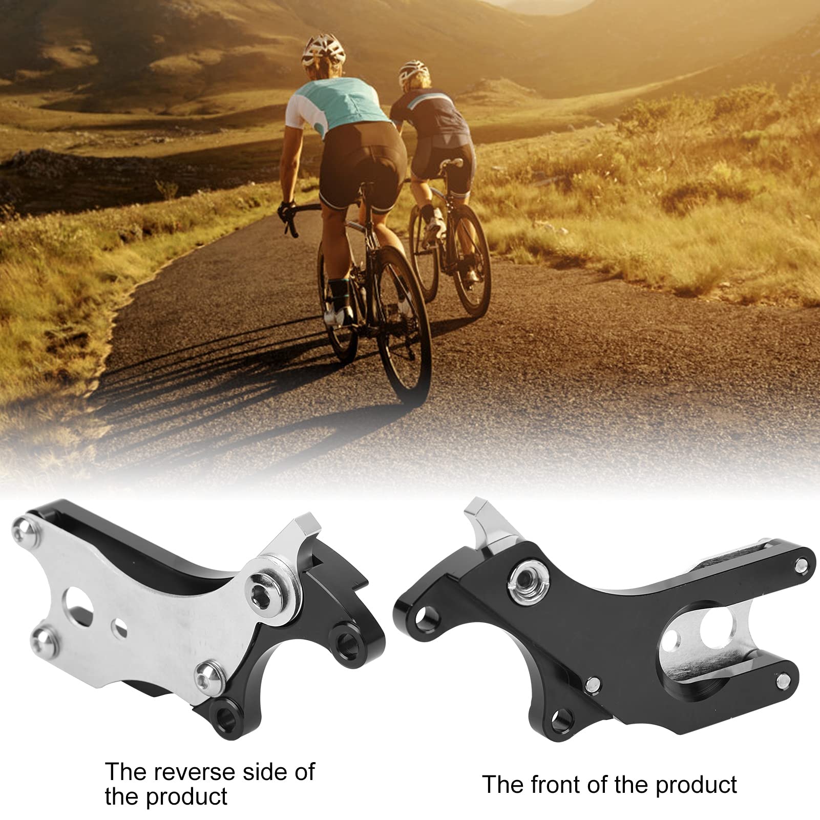 Shanrya Bicycle Disc Brake Adapter, Road Bike Disc Brake Conversion Aluminum Alloy Easy Installation Simple Structure Practical Integrated for Bike Modification
