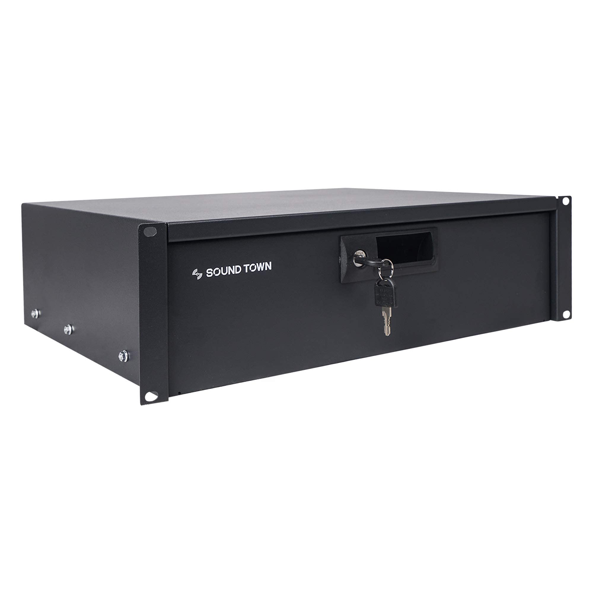 Sound Town 19-inch 3U Locking Rack Drawer, with Protection Foam (STRD-3D)