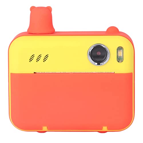 Printing Camera for Kids, Thermal Printing Camera LCD Screen for School (Yellow)