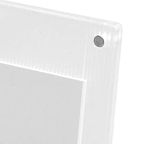 Photo Frame, Clear Acrylic Desktop Photo Frame Simple Cleaning Magnetic Stable Placement for Home (Transparent (Wave Pattern))