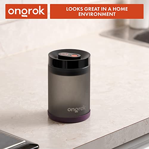 ONGROK Glass Storage Jar (800ml/2oz) with Vacuum Pump Technology, Air Proof Containers to Preserve Smell and Aroma