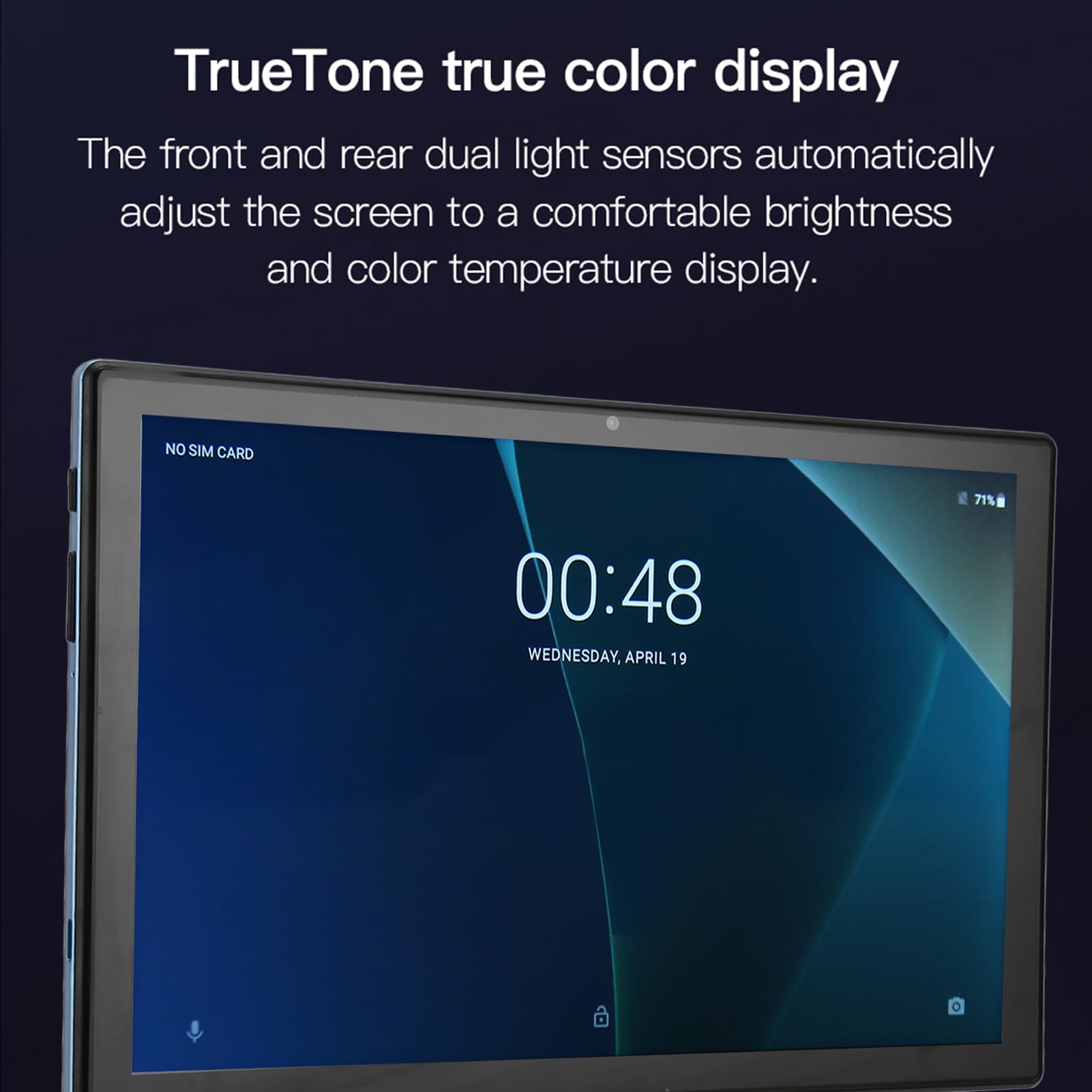 PUSOKEI 10.1 Inch Tablet Android12.0, 8GB RAM 256GB ROM, 1960X1080 Resolution, Dual Speakers, 7000mAh Battery, Support Calling, 5G WiFi, MT6755 8 core, 128G Memory Card (Blue)