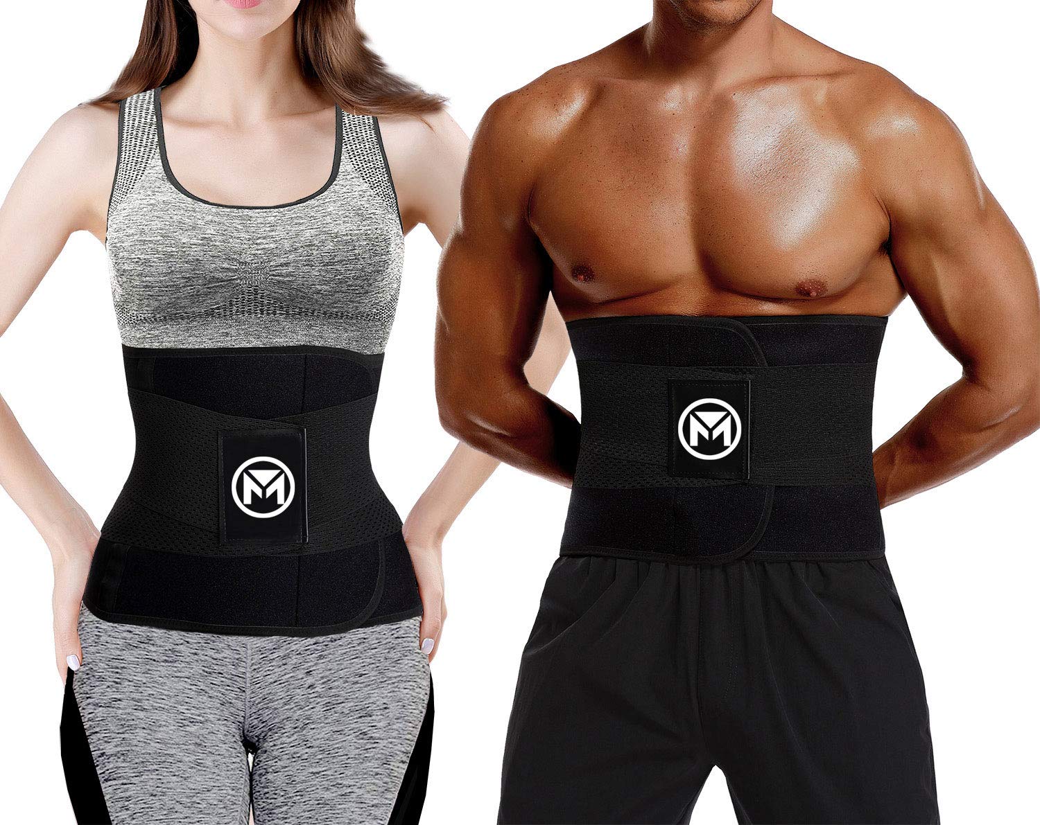 Moolida Women Waist Trainer Belt, Black, Large - Back Support, Workout Fitness, Weight Loss, Waist Cincher Shapewear