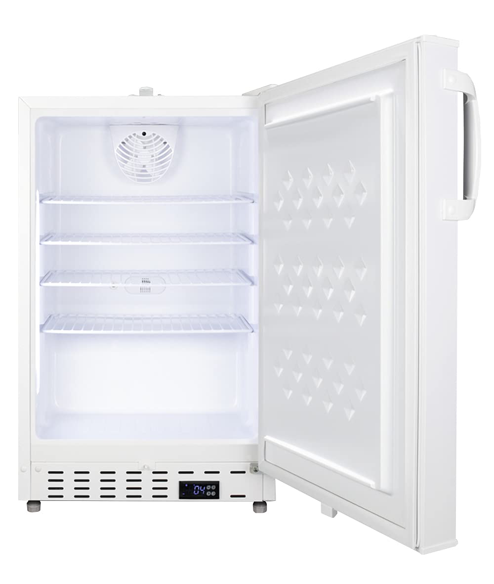 Summit Appliance ADA404REF 20" Wide Built-In All-Refrigerator, ADA Compliant, Factory-installed Lock, 3.32 cu.ft Capacity, Temperature & Open Door Alarms, Automatic Defrost, Adjustable Thermostat