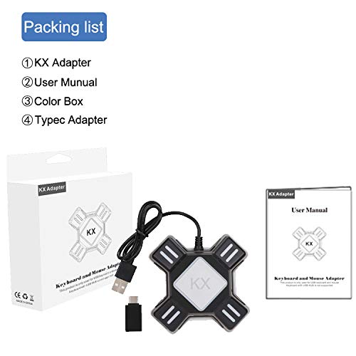 RALAN Keyboard and Mouse Adapter, Controller Converter Adapter for Nintendo Switch/PS4/PS4 Pro/PS4 Slim/XBOX/PS3/PS3 Slim Keyboard Adapter. Perfect for Games Like FPS, TPS, RPG and RTS, etc