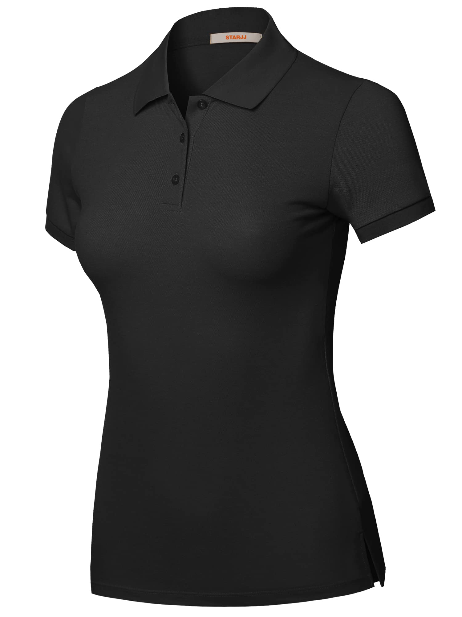 STARJJ Womens Slim Fit Golf Short Sleeve Breathable Pique Polo Shirt LIGHTBLUE L