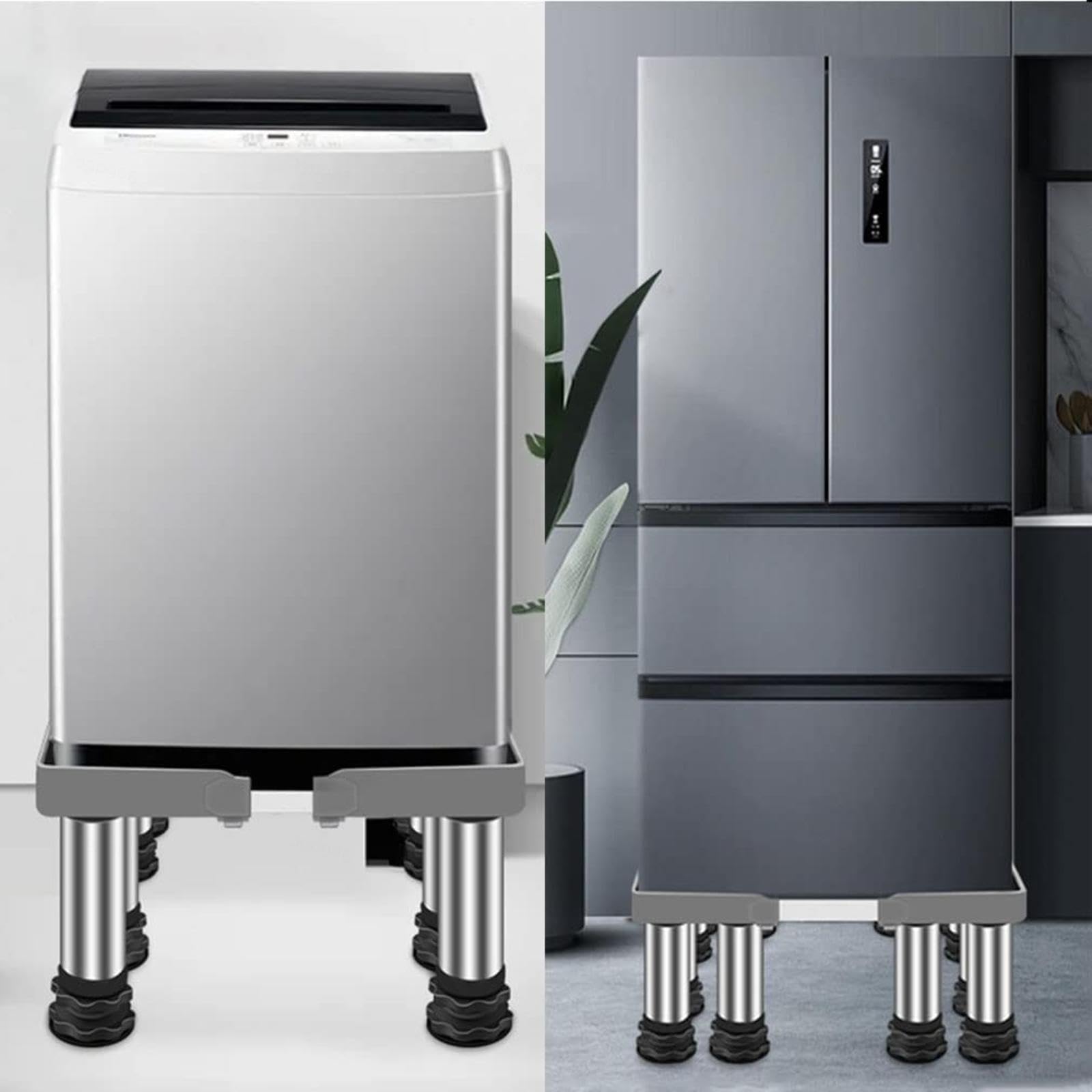 MBETA Adjustable Fridge Stand, 12 Strong Legs High 20 Cm,Shock Absorbing Quiet Washer Dryer Pedestals, for Clothes Dryers,Mini Refrigerators (3-5 Days Delivery)