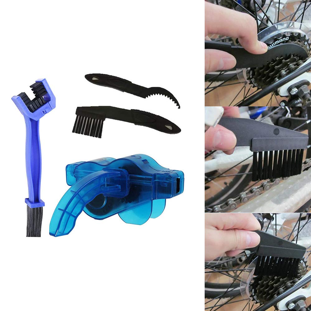 Moontie Bike Chain Cleaning Kit Brushes Bicycle Washing Tools, Mountain Bike