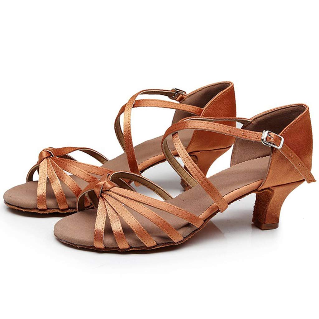 Prom Shoes Shoes Dance Latin Dance Ballroom Women's Women's high Heels Heel Guards High Brown