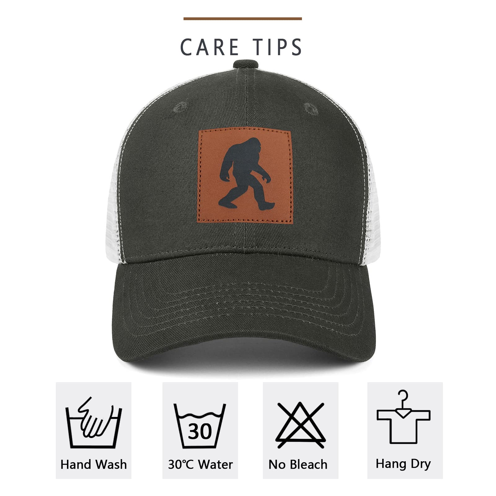 Simocked Bigfoot Hat Sasquatch Trucker Hat Big Foot Gifts Sasquatch Bigfoot Gifts Mesh Snapback Hat for Men