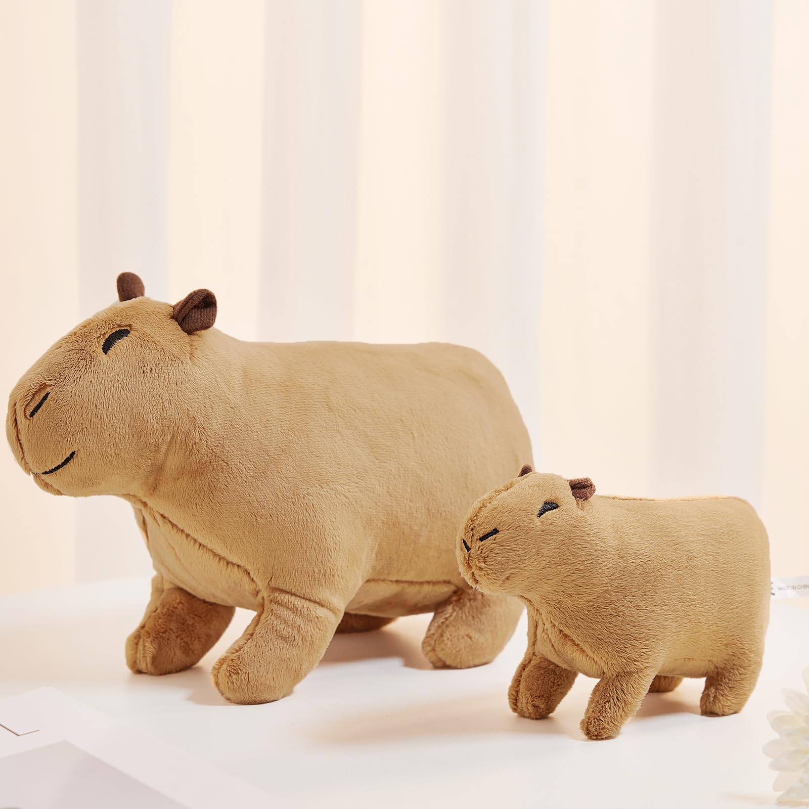 TToyeric Capybara Stuffed Animal,Realistic Capybara Plush Lovely 7''Stuffed Capybara, Capybara Gifts for Kids Adults (Brown, 7inch)