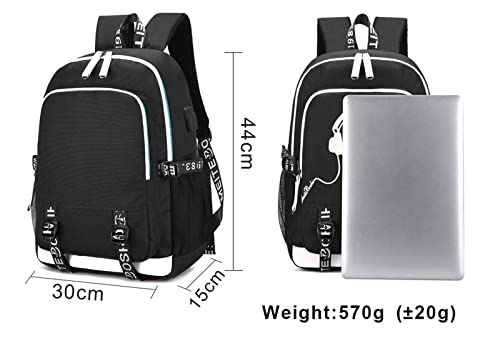 Piatek Youth Venom Knapsack-Waterproof Canvas Casual Daypack Lightweight Laptop Bag with USB Charging Port