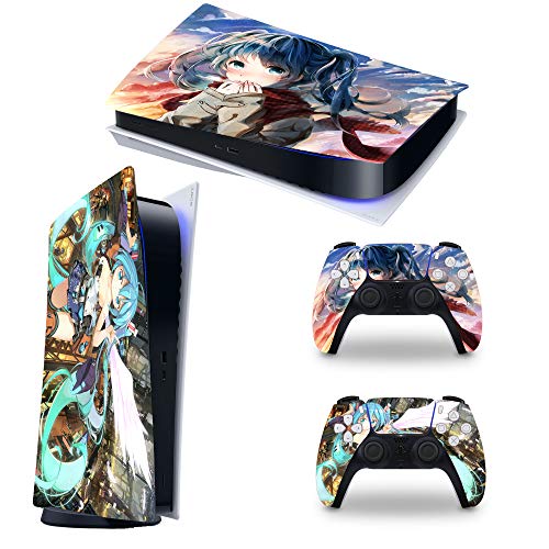 PS5 Standard Edition Skin Console - PS5 Standard Edition Controller Skin Cover Vinyl Decal Protective - Singer Anime