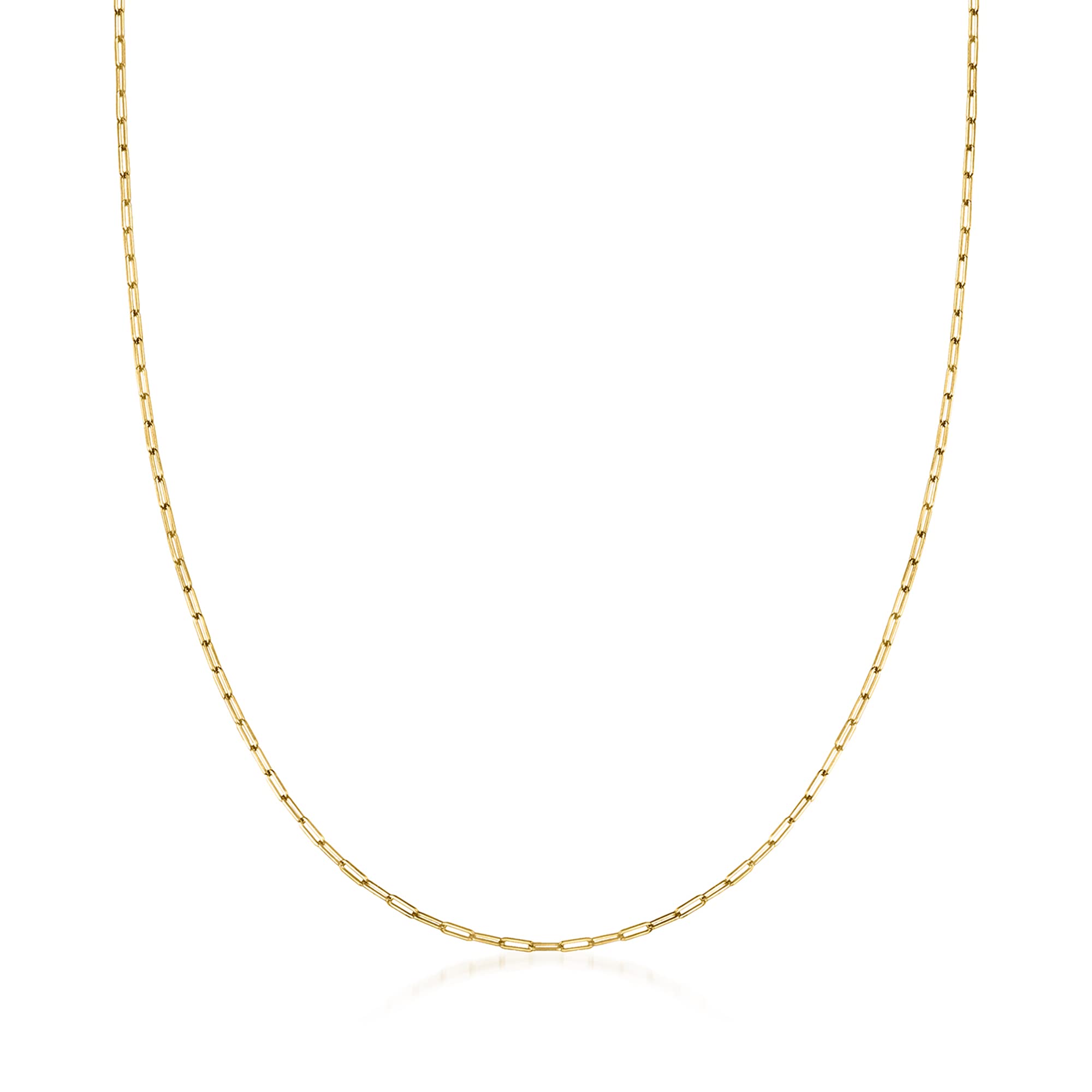 Ross-Simons RS Pure 14kt Yellow Gold Paper Clip Link Necklace. 20 inches
