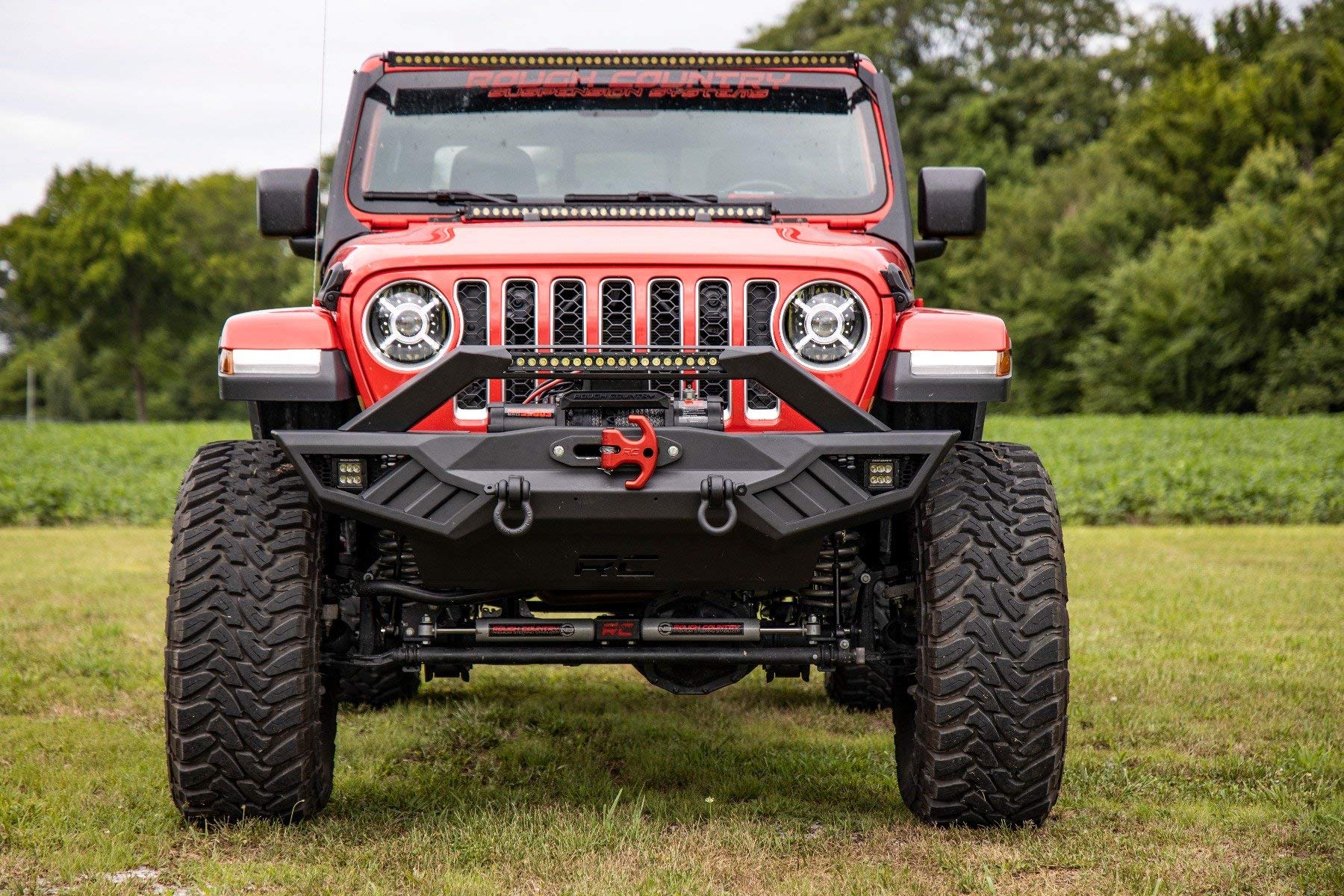 Rough Country Full Width Off-Road Front Bumper for 07-24 Jeep JK,JL,JT - 10645A