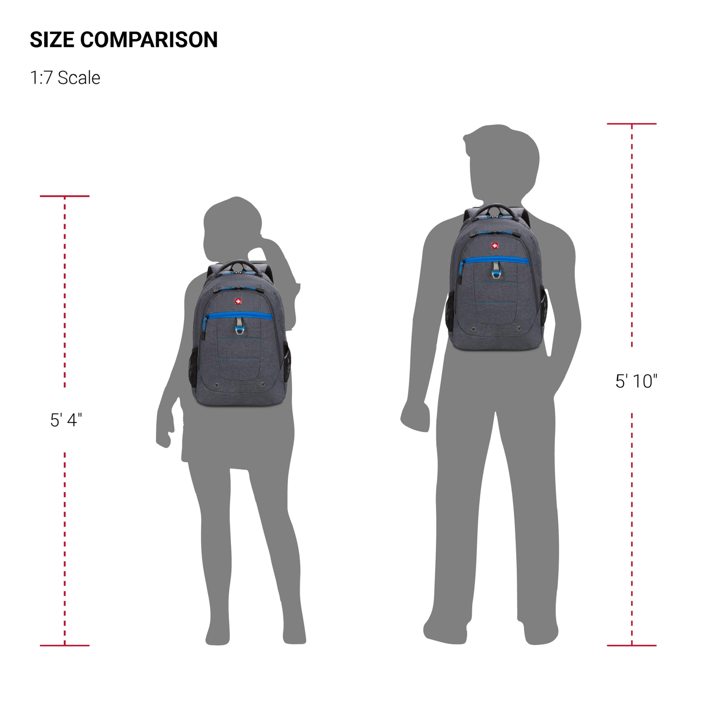 SwissGear 5918 Laptop Backpack, Grey, 17.75-Inch