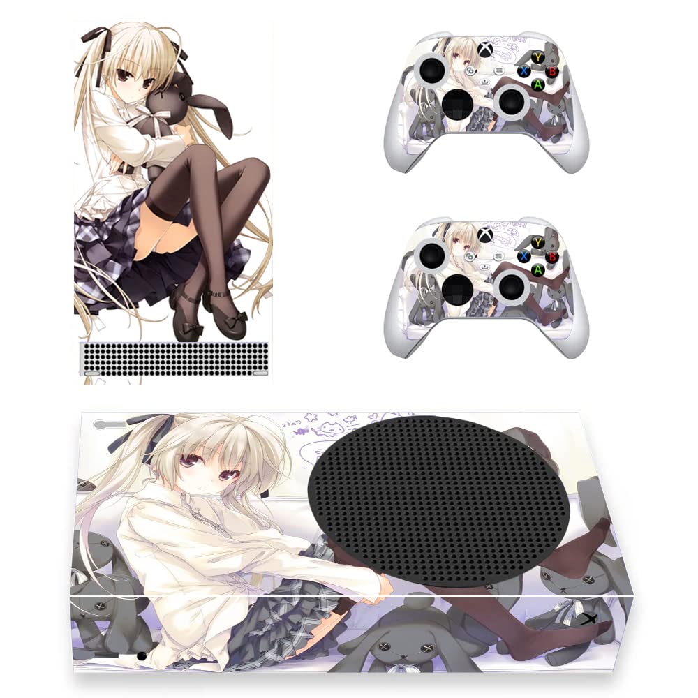 Vanknight Xbox Series X Console Skin Decals Stickers Anime Girl Vinyl for Xbox Series X Console Controllers Gray