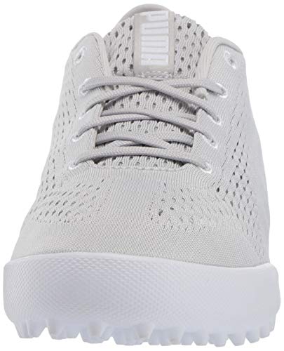 PUMA GOLF Women's Monolite Cat Engineered Mesh Golf Shoe, Gray Violet-Puma White, 8 M US