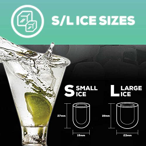 SUGGAR Ice Maker Machine β Mini Ice Machine with Scoop & Basket, 1.8 lbs Storage - Make 26 lbs Ice in 24 Hours β Self Cleaning Mode with Drainage Compact β Portable Ice Cube Maker (Indoor Outdoor)
