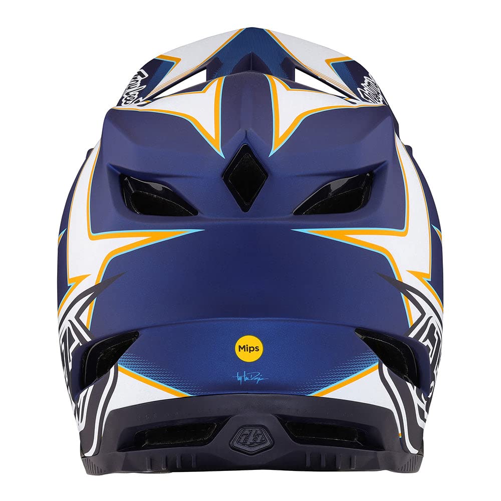 Troy Lee Designs Downhill D4 Composite Matrix Camo Full Face Bicycle Helmet for Max Ventilation Lightweight MIPS EPP EPS Racing Downhill BMX MTB DH - Adult Mens Womens Unisex (Blue, XL)
