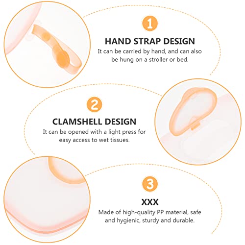 Wipes Holder Wipes Dispenser Wipes Case Portable Wipes Dispenser with Hand Strap Wipe Holder Stroller Hanging Wipes Case Infant Wipes Storage Box Wet Wipes Dispenser Wipe Warmer