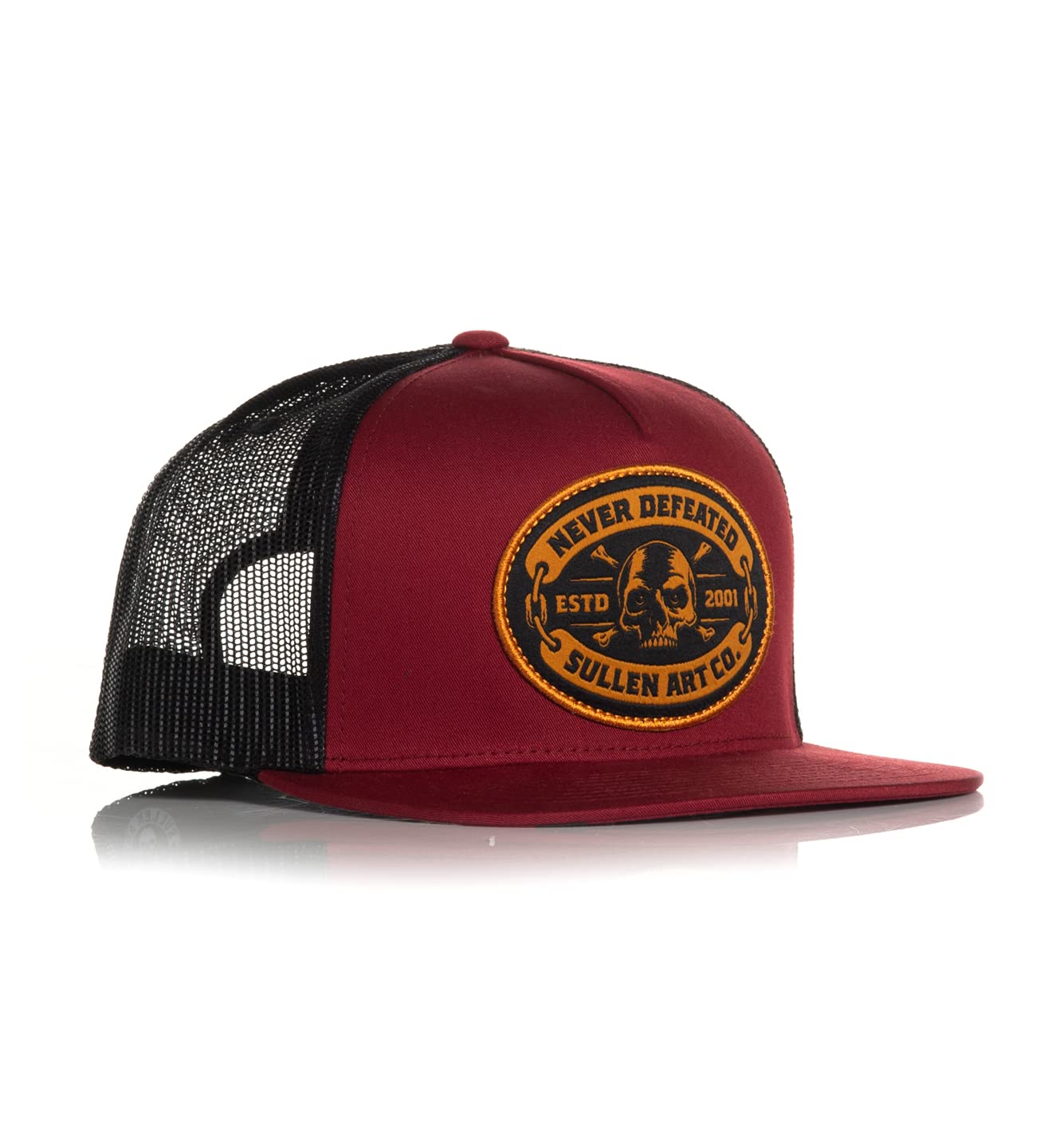 Sullen Never Defeated Snapback Tattoo Lifestyle Hat (Port)