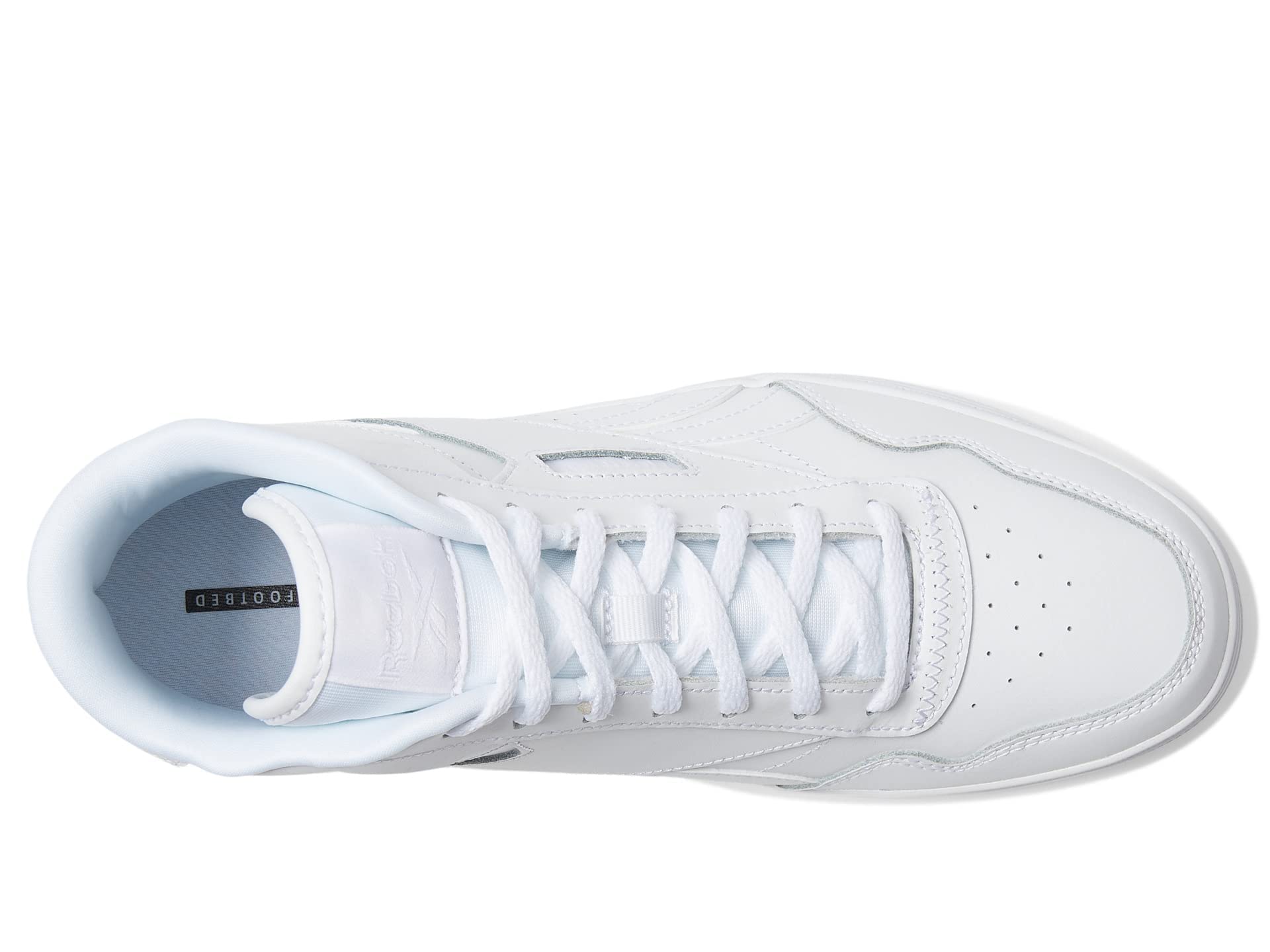 Reebok Women's Court Advance Bold High Sneaker, Footwear White/Footwear White/Footwear White, 9