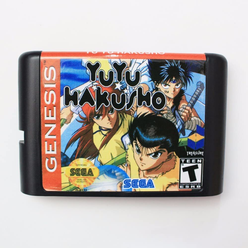 Yu Yu Hakusho Makyoutohissen 16 Bit MD Game Card For Sega Mega Drive For Genesis (Black)