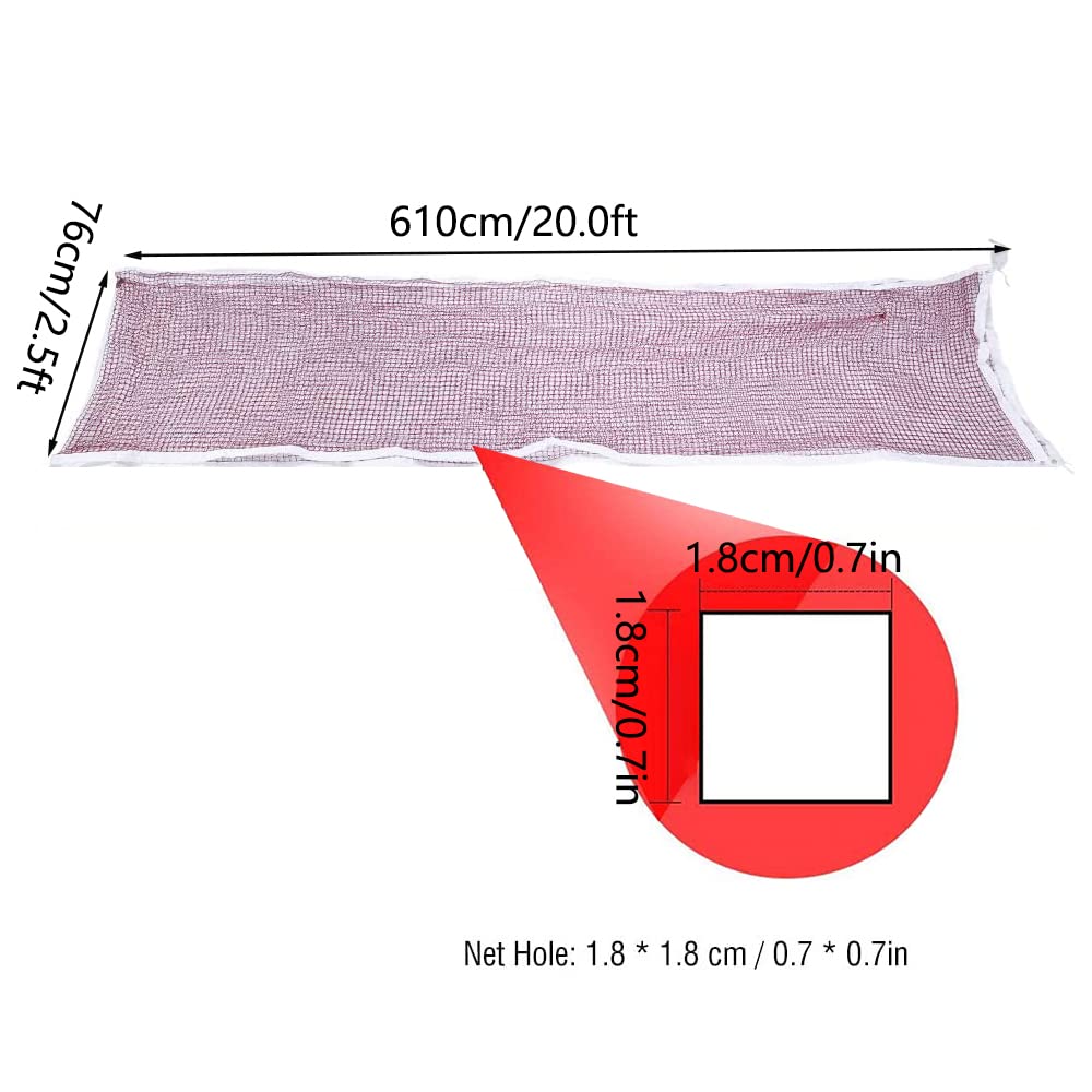 Singring Portable Badminton Net Outdoor Replacement Badminton Net Badminton Tournament Mesh Net for Tennis 20 x 2.6 ft