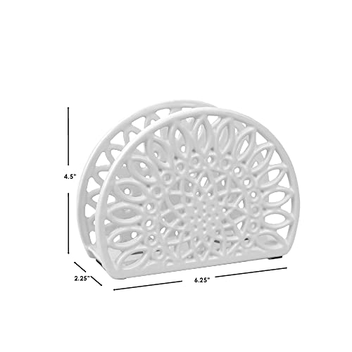 Sunflower Design Cast Iron Napkin Holder, By Home Basics (Black) / Napkin Holders For Kitchen/Table Napkin Holder With Non-Skid Feet/Doubles As Storage For Small Papers