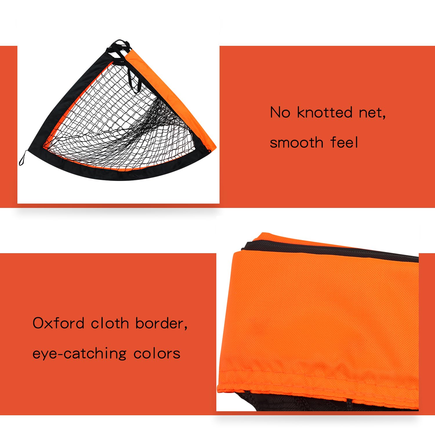 Theresduet 2 Pack 4β x 3β Size Portable Kid Soccer Goals for Backyard, Indoor and Outdoor Pop Up Soccer Goals, Orange, Theresduet