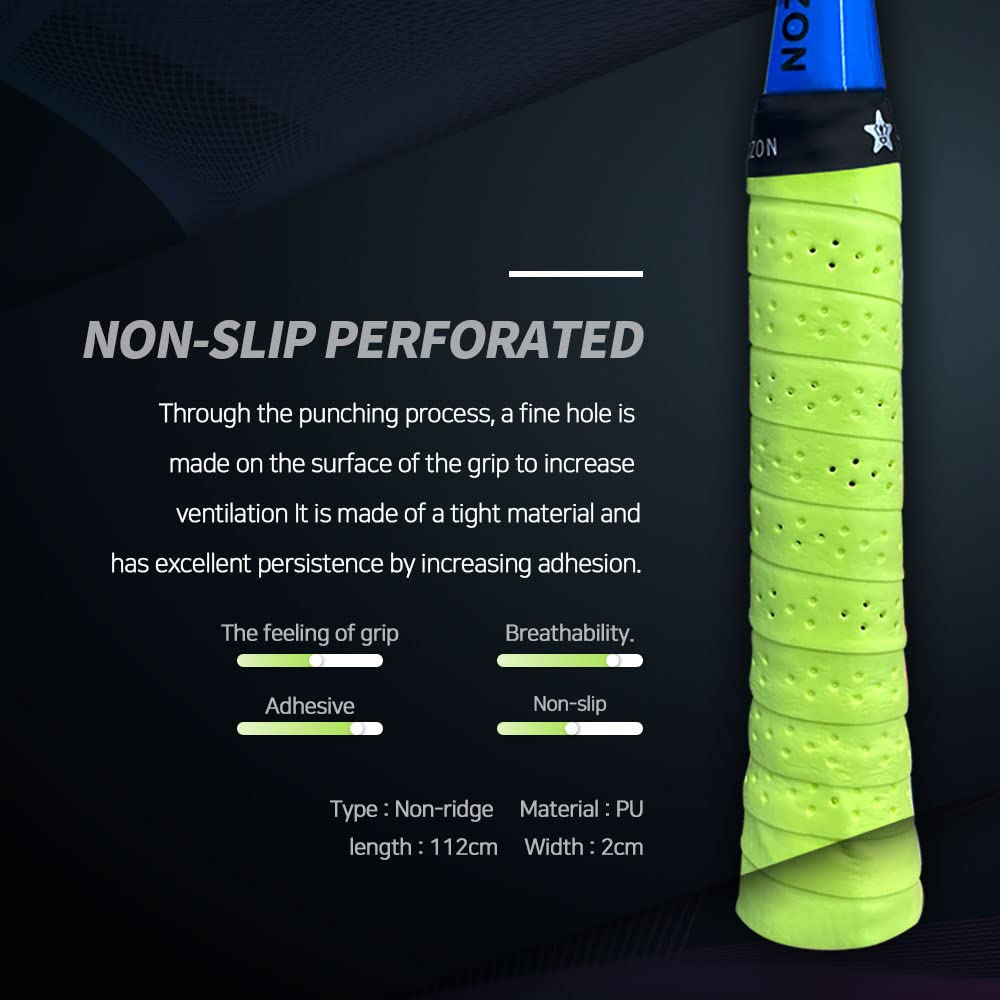 STARZON Racket Grip Anti Slip Perforated Tennis OverGrip Badminton Pickleball Mix Color Pack of 20